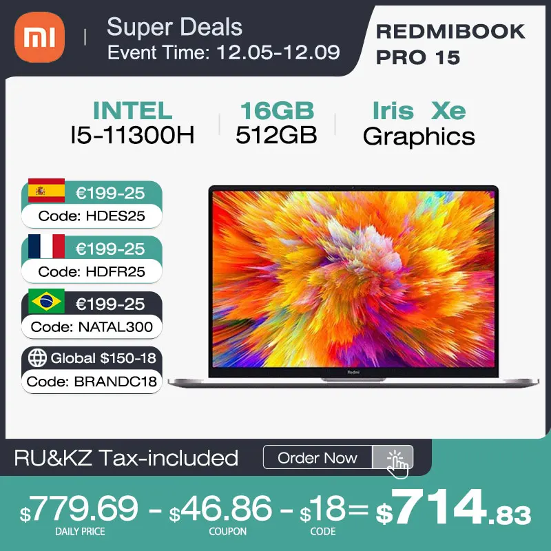 Original Xiaomi Redmibook Pro 15 Notebook 15.6 Inch Laptop I5-11320h ...