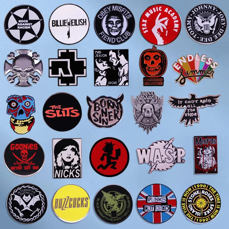 Classic-Rock-Band-Enamel-Pin-Music-Song-Album-Brooch-Fashion-Fan ...