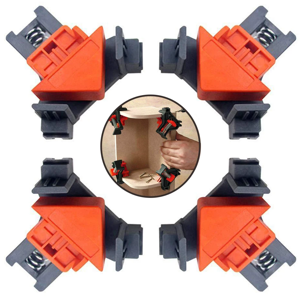4PCS 90 Degree Right Angle Clamp Corner Mate Woodworking Hand DIY ...