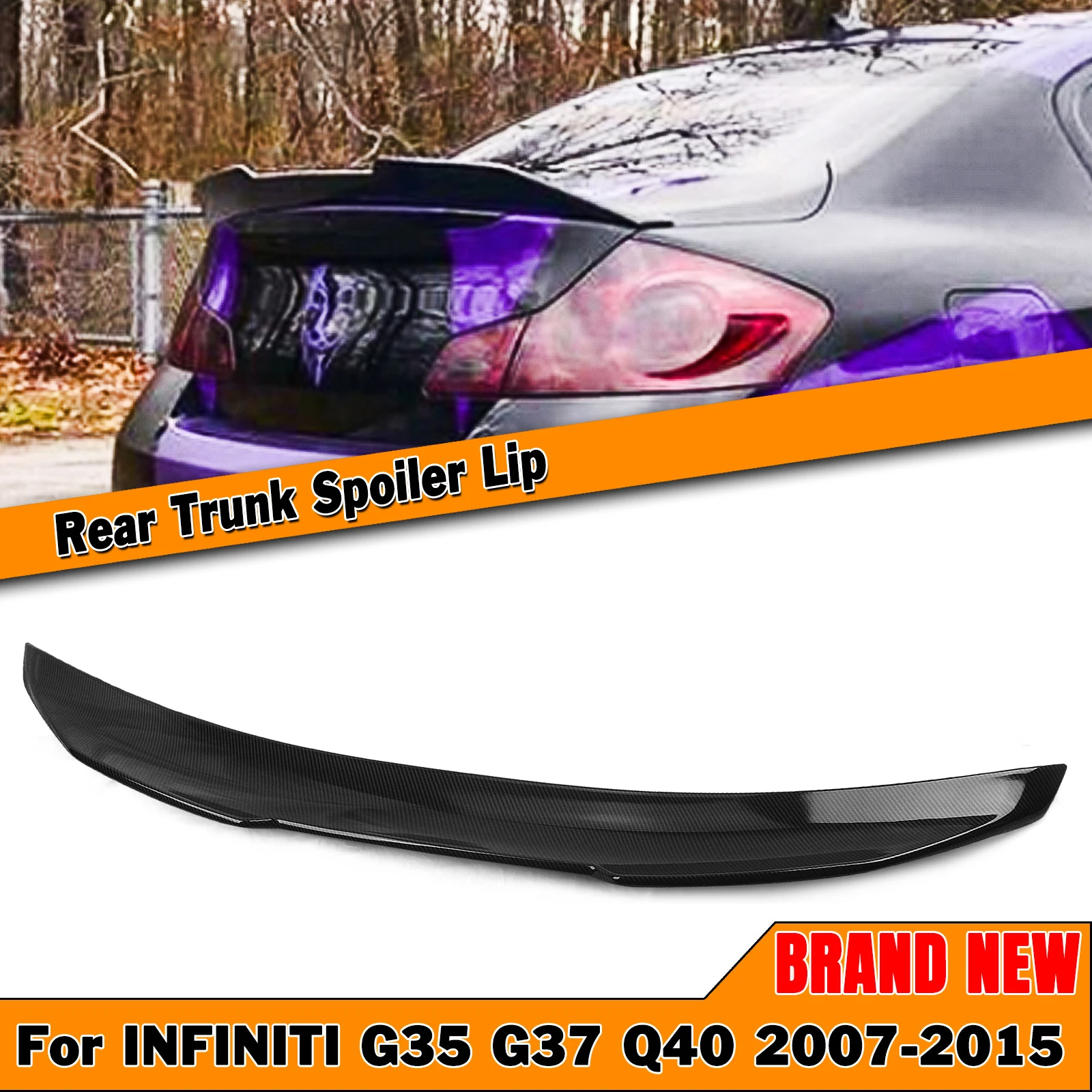 Car-Rear-Trunk-Spoiler-Wing-Splitter-Lip-Duckbill-Trim-Flap-Lid-For ...