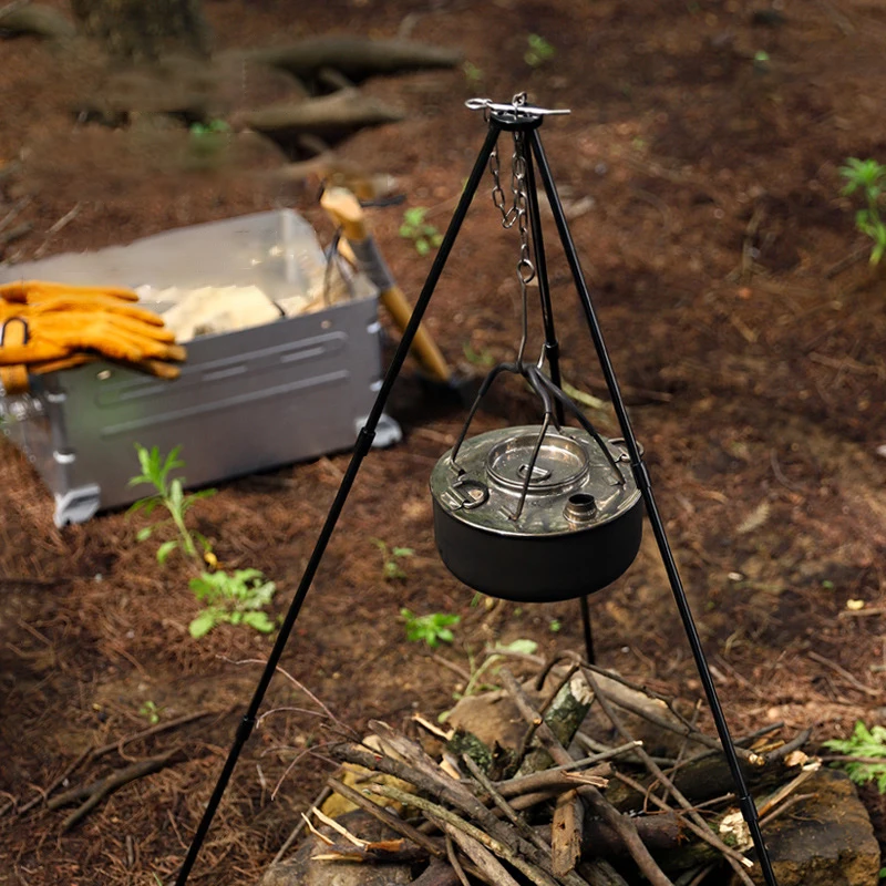 Outdoor-Camping-Bonfire-Tripod-Portable-Triangle-Support-ForFire ...