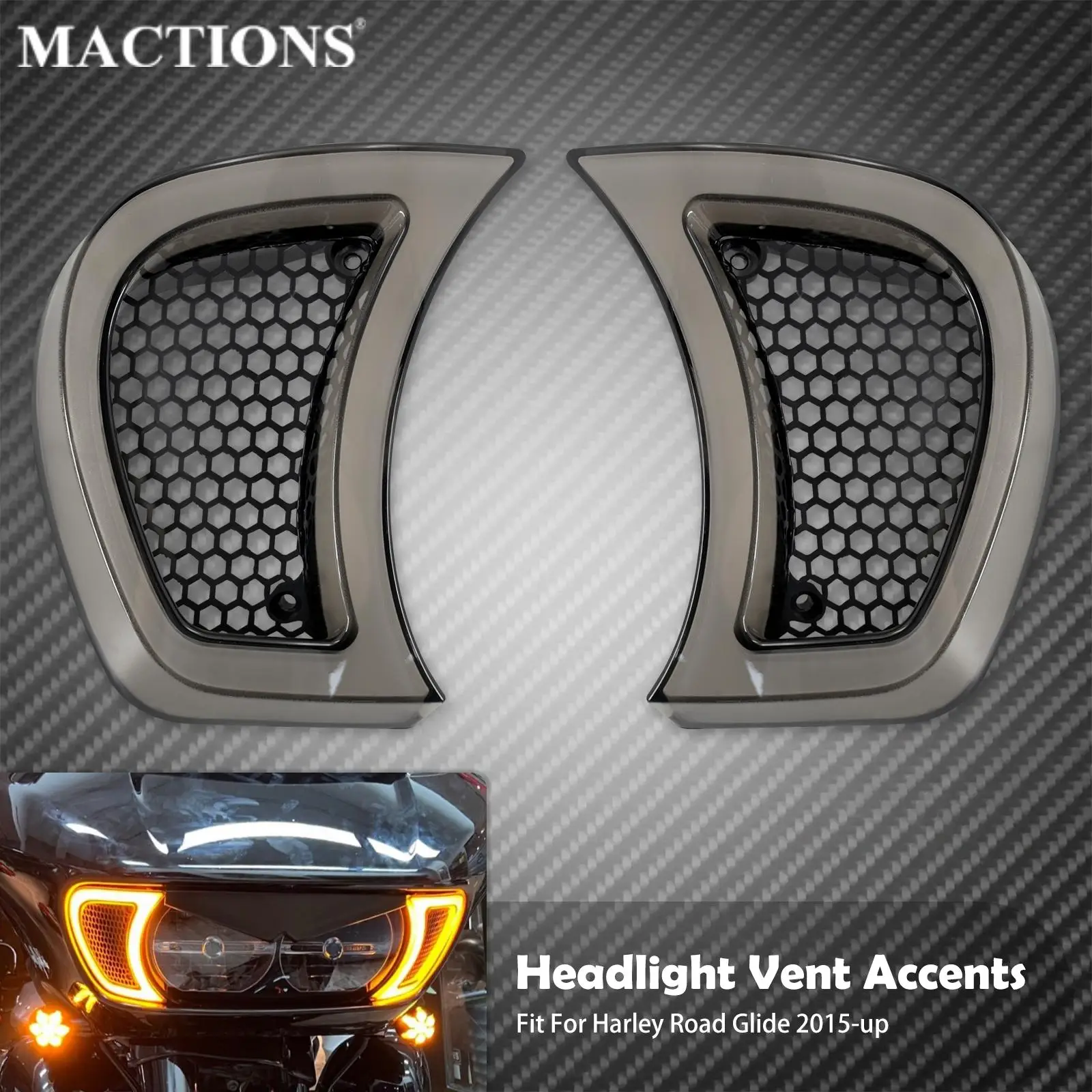 Motorcycle-Headlight-Vent-Accents-LED-Trim-Lights-Turn-Signal-Indicator ...