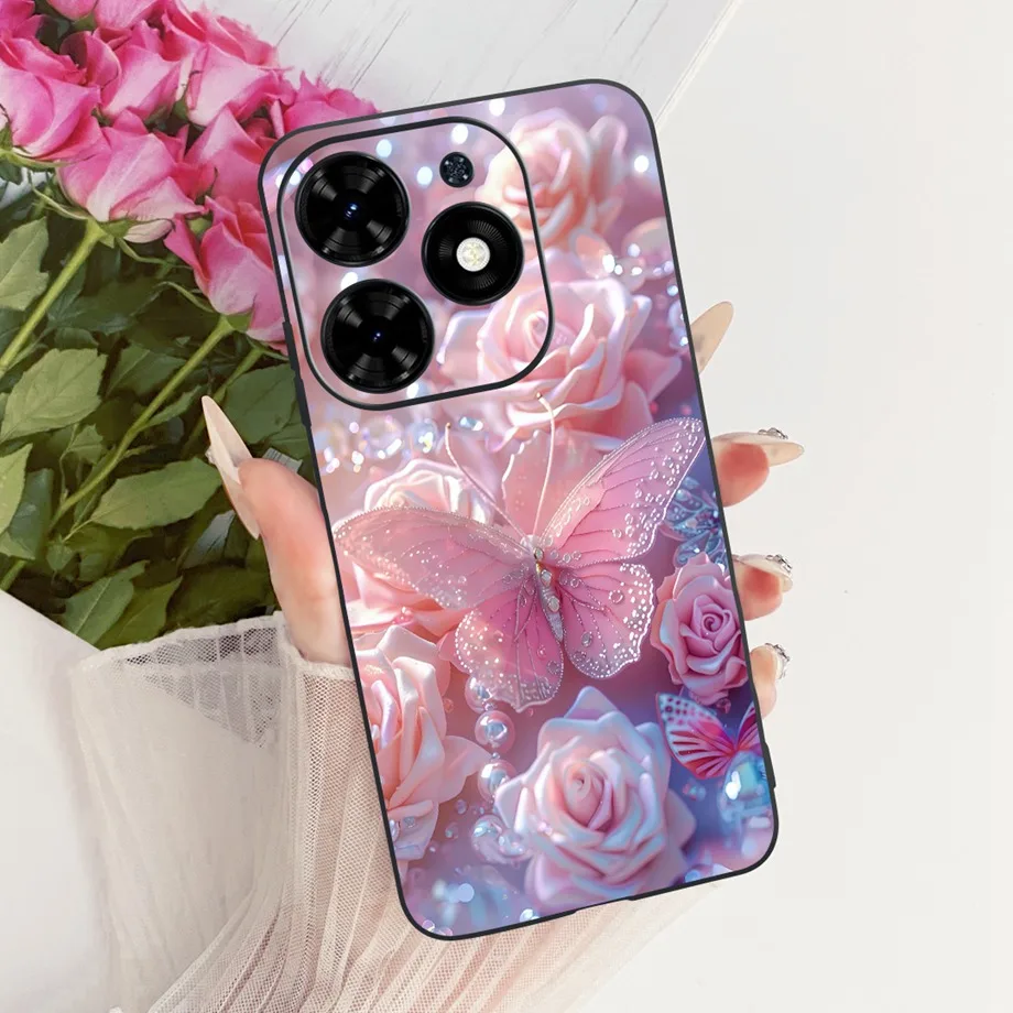 Чехол с цветочным бантом и принтом дракона для Tecno Spark 20 20C Pop 8 ...