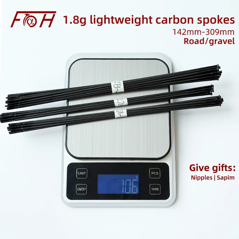 1.8g lightweight carbon spokes for road bicycles, road/gravel spokes ...