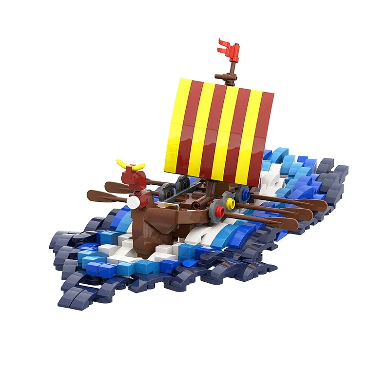 MOC-Medieval-Military-Wars-Pirate-Dragon-Ship-Viking-Wave-Boat-Building ...