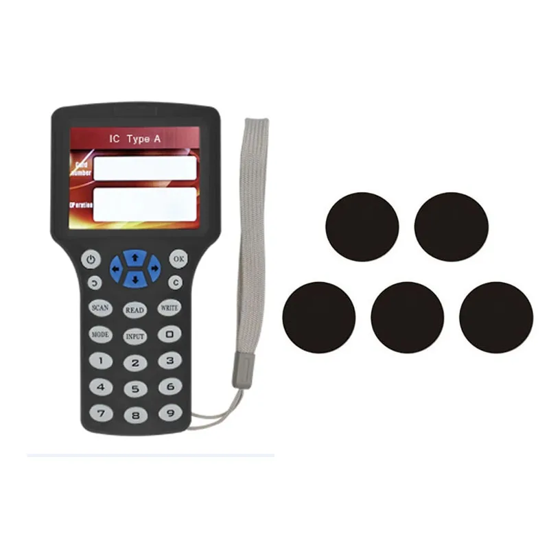 2023-English-10-Frequency-Handheld-RFID-Duplicator-IC-ID-NFC-Smart-Chip ...