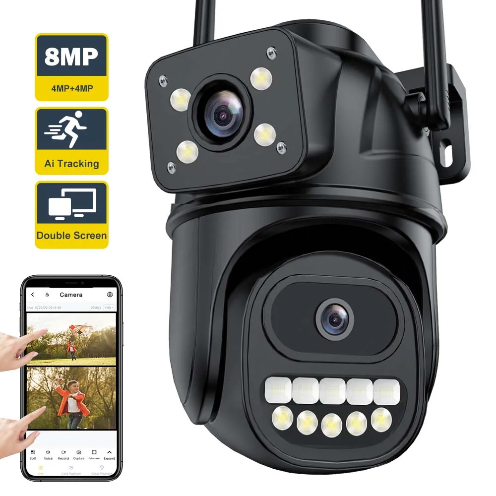 4K-8MP-IP-Camera-Dual-Lens-Dual-Screen-PTZ-Video-WiFi-Cameras-Outdoor ...