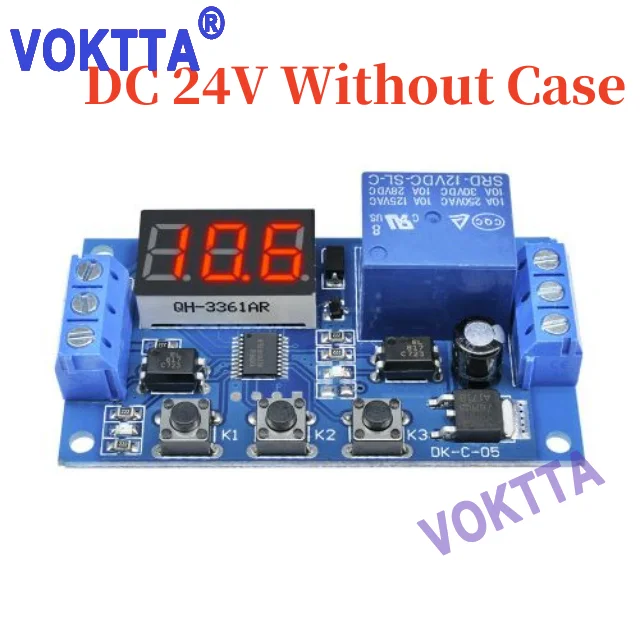 DC 12V 24V LED Digital Display Automation Delay Relay Trigger Time Circuit Timer Control Cycle ...