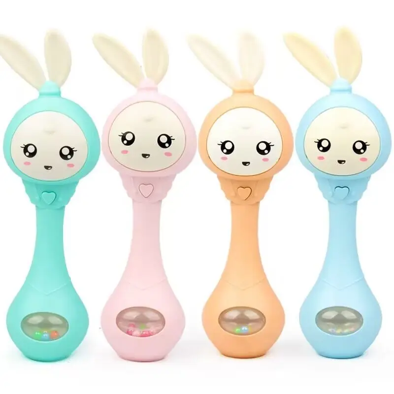 Baby-Music-Flashing-Rattle-Toys-Rabbit-Teether-Hand-Bells-Mobile-Infant ...
