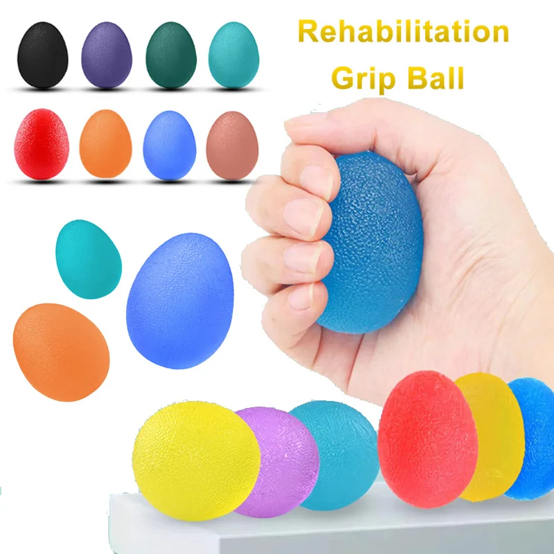Silicone-Hand-Grip-Ball-Egg-Men-Women-Gym-Fitness-Finger-Heavy ...