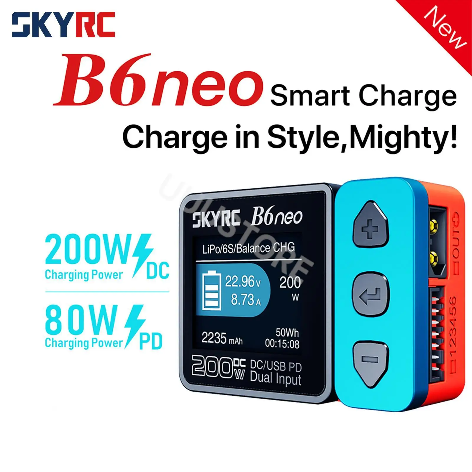SKYRC-B6-NEO-B6NEO-Smart-Charger-DC-200W-PD-80W-LiPo-Battery-Balance ...