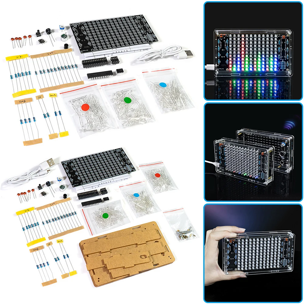 HU-052-DIY-Solder-Project-Spectrum-USB-Mini-Electronic-Display-Sound ...