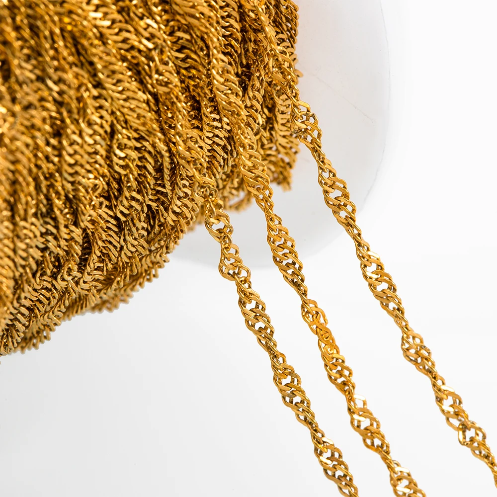 1Meter-Stainless-Steel-Water-Wave-Link-Chain-Simple-Watermarks-Chain ...