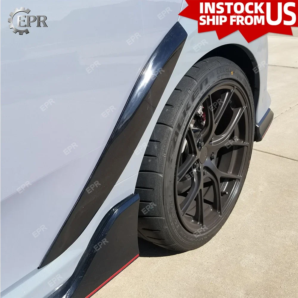 For Civic Type R FK8 2017+ VRSAR1 Style Rear Carbon Fiber Fender Trim ...
