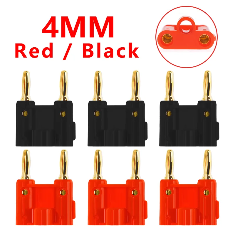 8PCS/Double Row 4MM Banana Plug Connector Twin Banana Terminal Couple ...