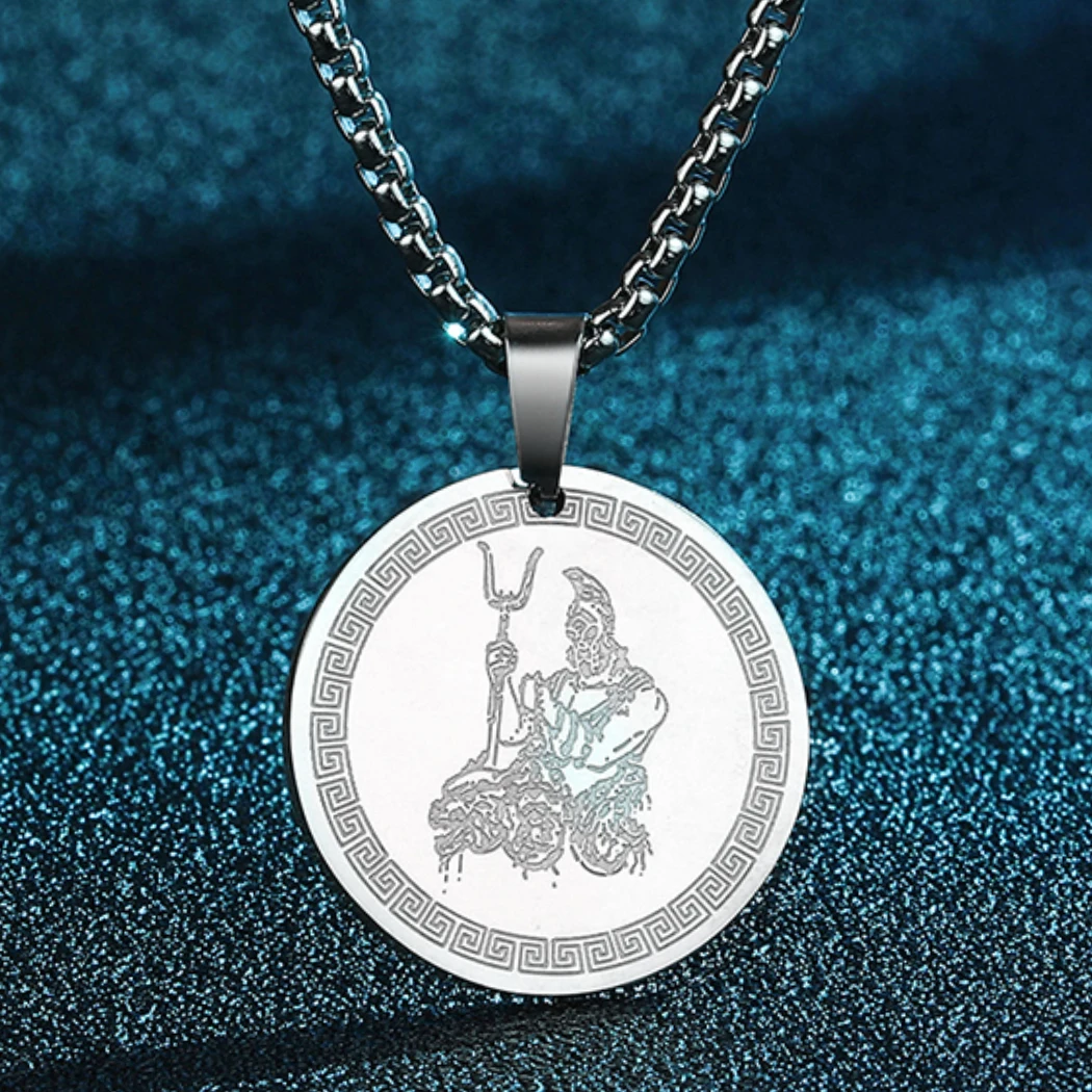Mens-Hades-with-Cerberus-Necklace-Steel-The-Greek-Chthonic-God-of-the ...