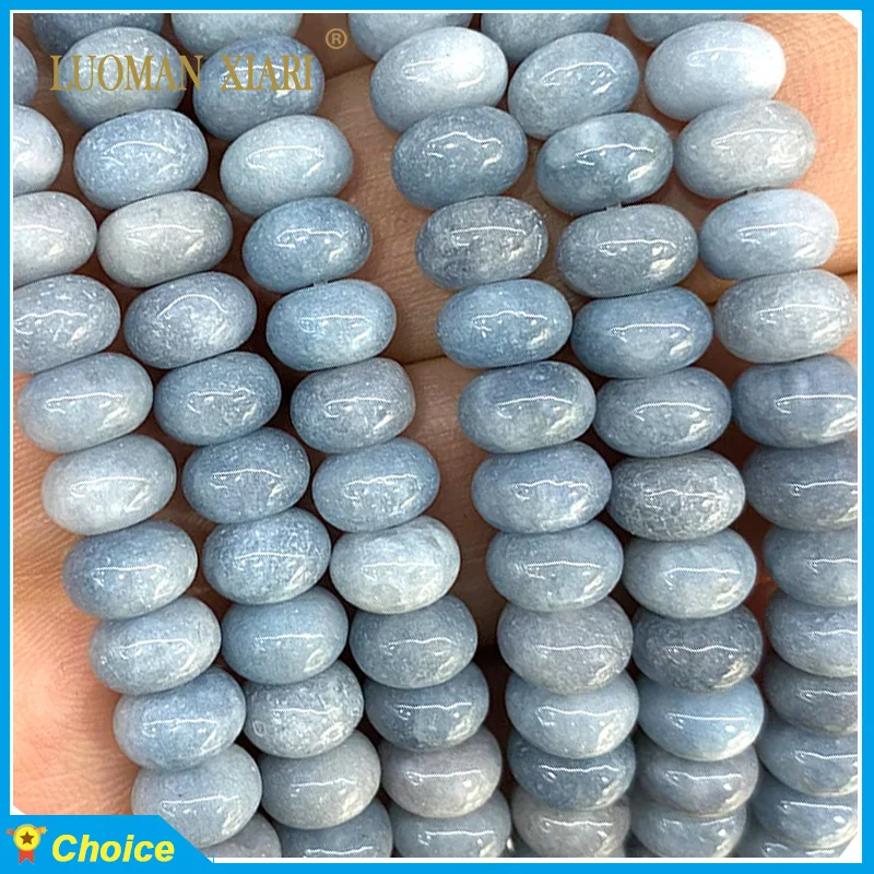 Piedra-Natural-Jade-de-Calcedonia-azul-oscuro-abalorios-planos-redondos ...