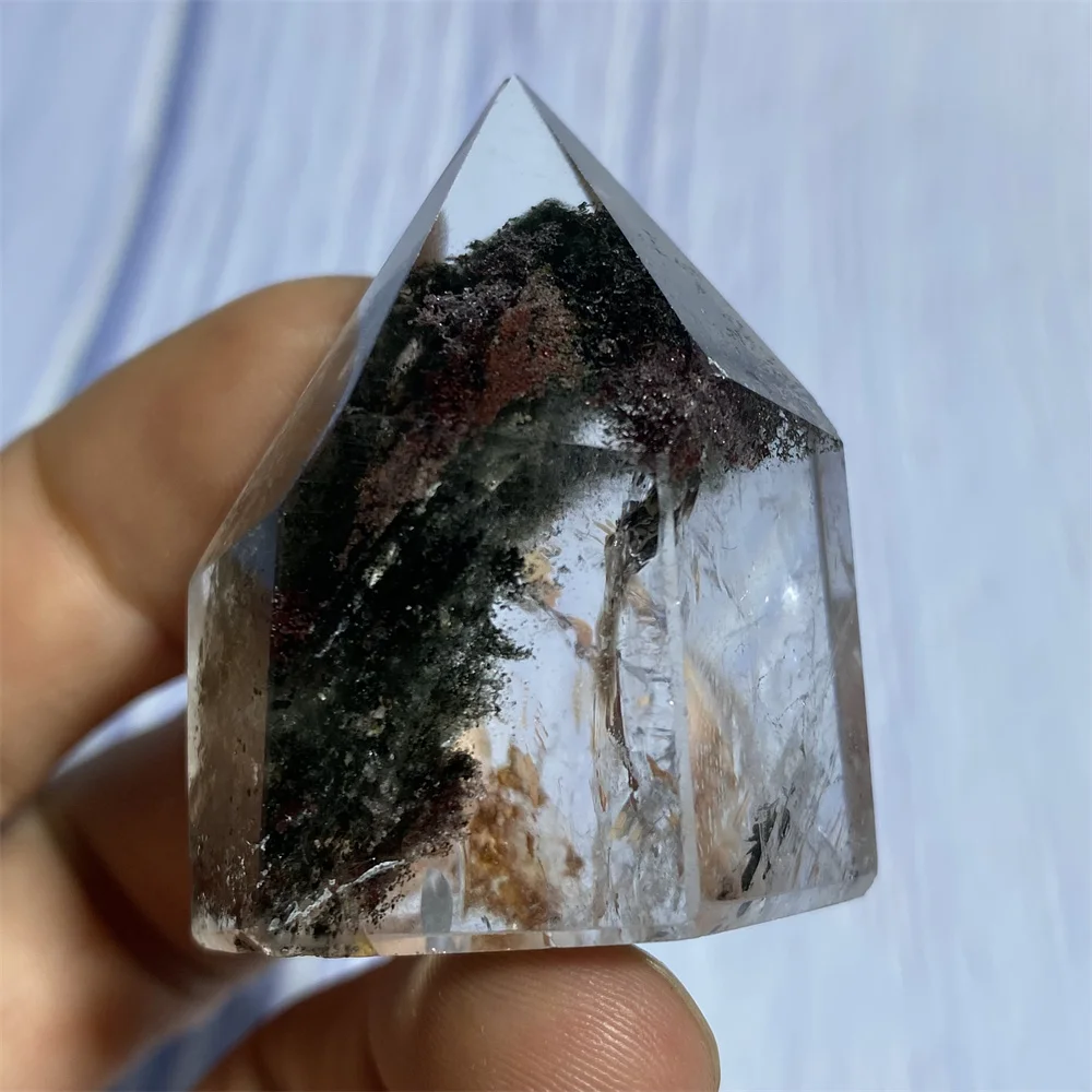 Natural-Green-Ghost-Crystal-Phantom-Quartz-Hexagon-Prism-Tower-Obelisk ...