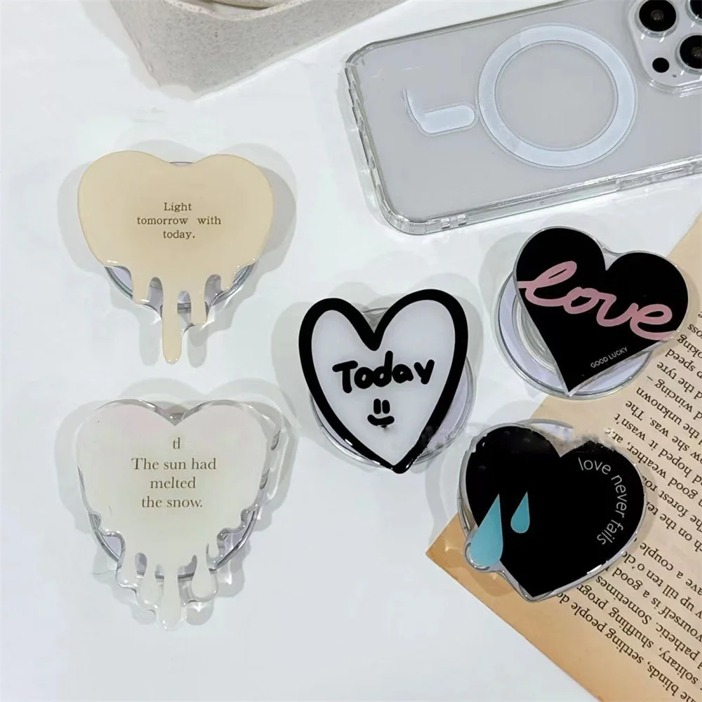 Korean-Cool-Black-Heart-For-Magsafe-Magnetic-Phone-Griptok-Grip-Tok ...