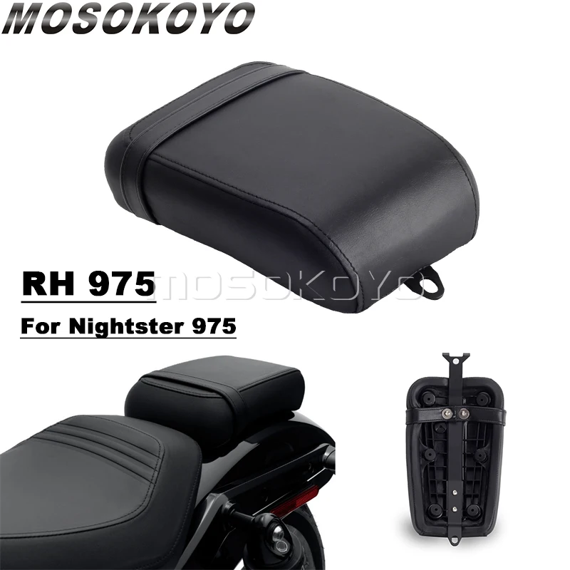 Motorcycle-Rear-Passenger-Cushion-Fender-Pillion-Pad-Seat-For-Harley ...