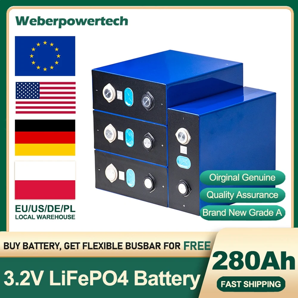 Neue 3,2 V 280Ah LiFePO4 Akku 320Ah 304Ah Lithium Eisen Phosphat Solar ...