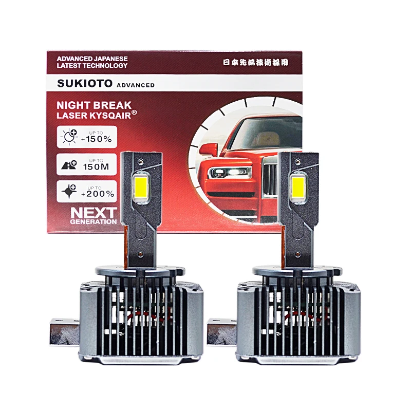 2PCS-GENUINE-SUKIOTO-D1S-D2S-D4S-D3S-LED-Headlight-Bulbs-White-Plug-and ...