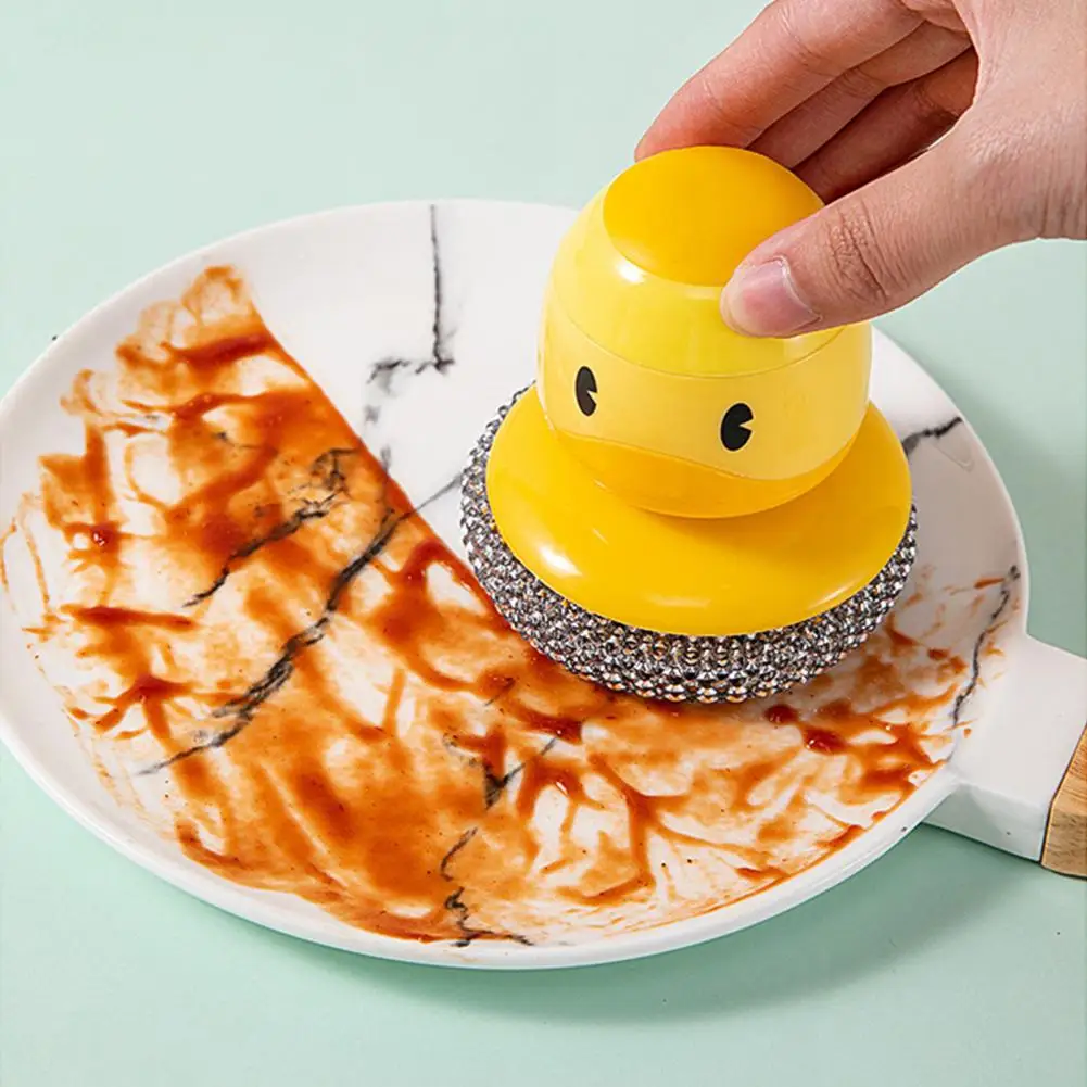 Kitchen-Cleaning-Brush-Cartoon-Little-Yellow-Duck-Brush-Multifunction ...