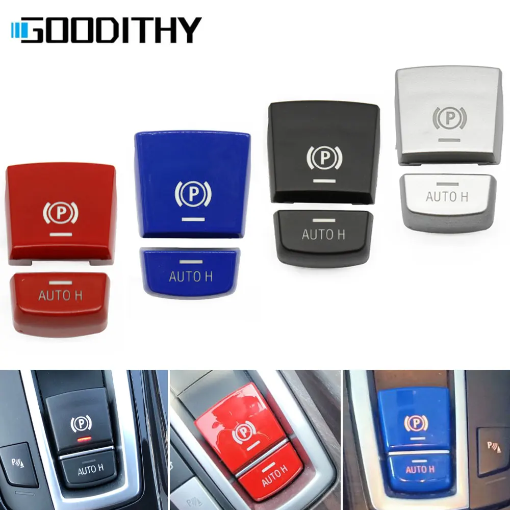 Electronic-Parking-Brake-Switch-Handbrake-Cover-Auto-H-Button-For-BMW-5 ...