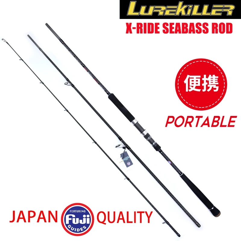 Lurekiller New Fuji High Carbon 2.7/3.0/3.3/3.6m 3 Sections Mh Fishing ...
