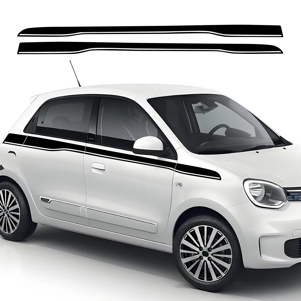 For Renault Twingo 3-5 Doors Racing Sport Stripes Car Waist Lines ...