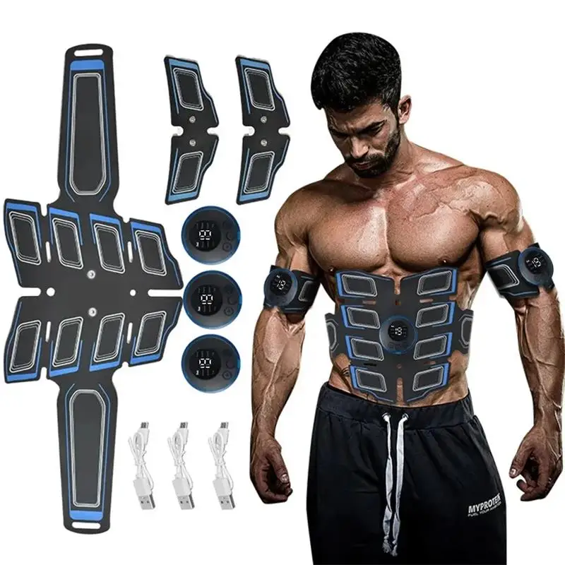 Eletric-Muscle-Stimulator-Vibrater-USB-Rechargeable-Abdominal-Muscle ...