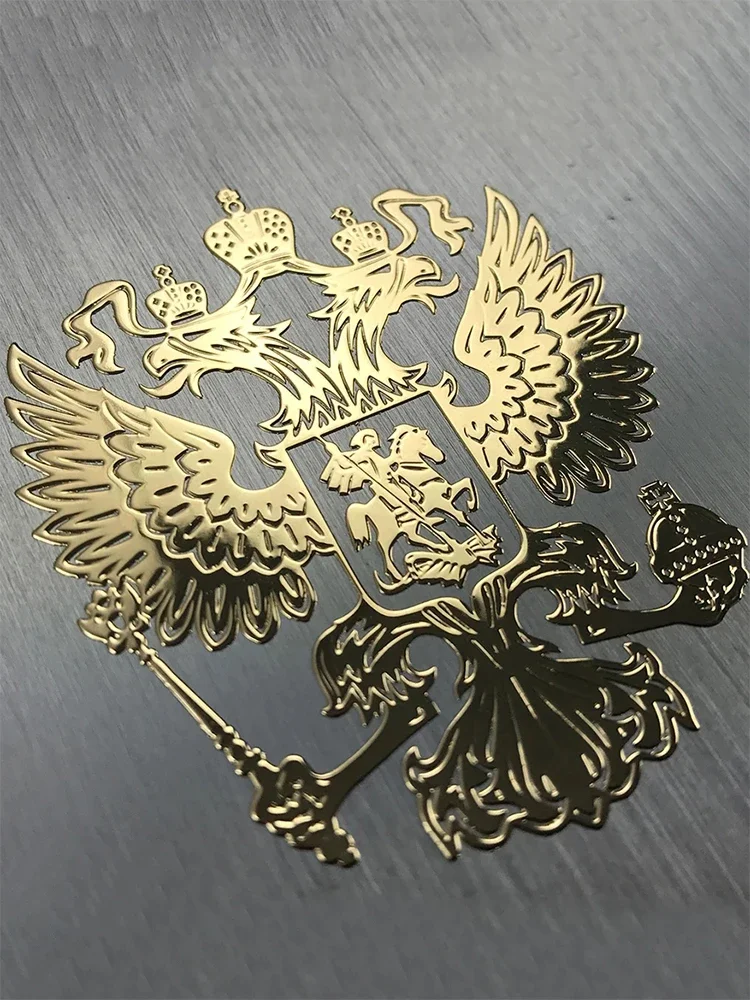 Russian-Coat-of-Arms-Sticker-Nickel-Metal-Car-Stickers-Decals-Russian ...