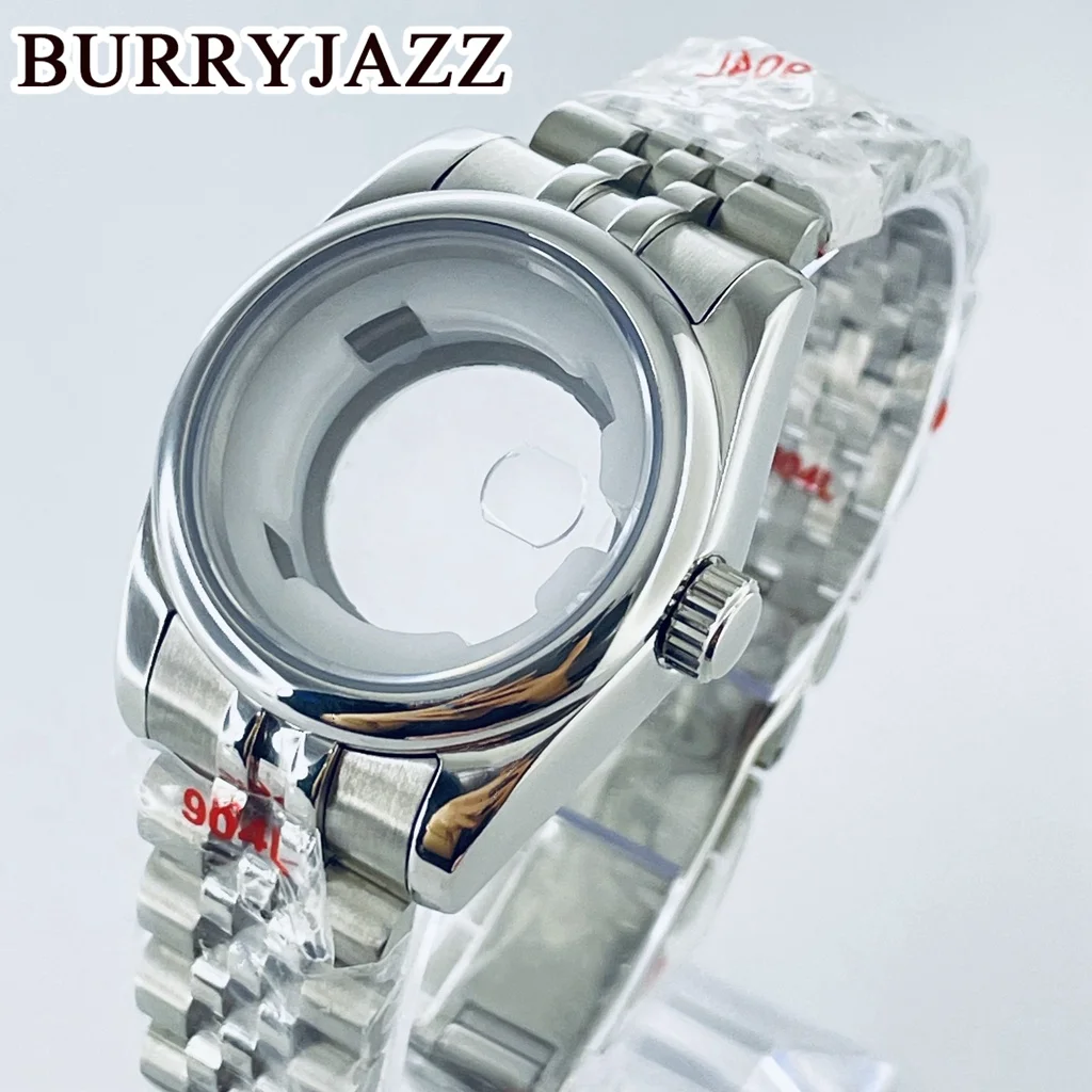 BURRYJAZZ-31mm-NH05-NH06-Watch-Case-Silver-Stainless-Steel-Case-With ...