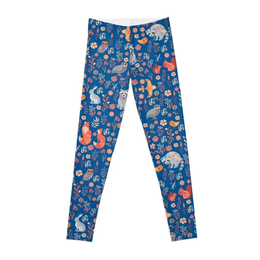 Fairy-tale-forest-Fox-bear-raccoon-owls-rabbits-flowers-and-herbs-on-a ...