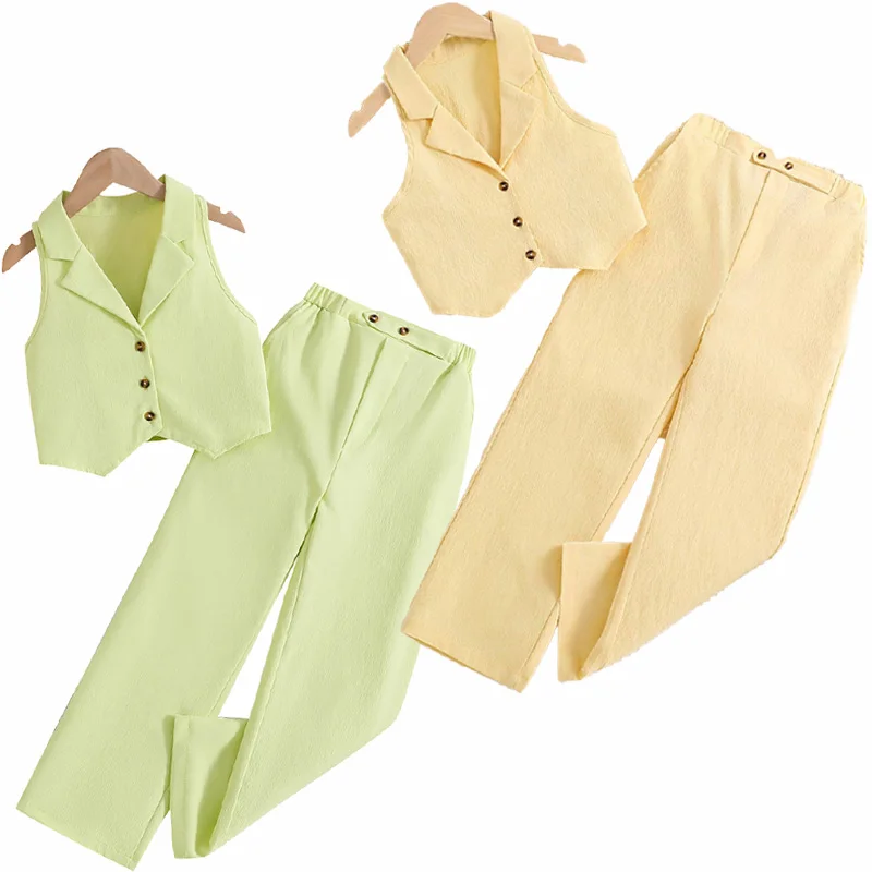 Adolescente-menina-roupas-set-camisa-colete-jaqueta-e-cal-as-roupa ...