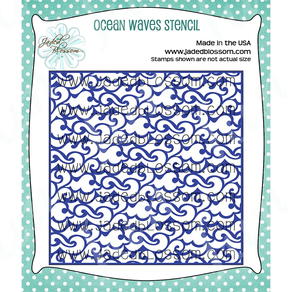 Ocean Wave Stencil Template