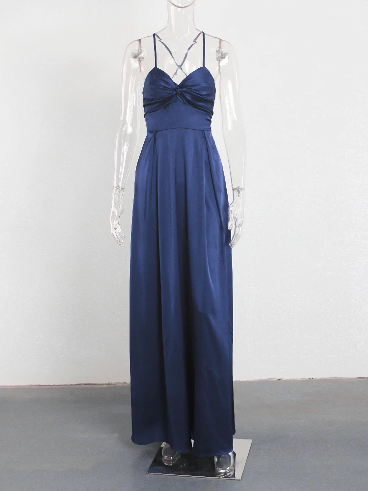 Victorias voguevictoria's vogue Sexy Summer Long Satin Dress Backless ...