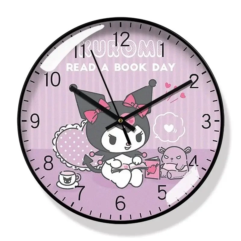 kuromi wall clock cute cartoon children animation clock bedroom student ...