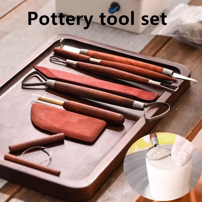 8/6/5pcs Set Double Head Design Wooden Repair Clay Knife Pottery Tools ...
