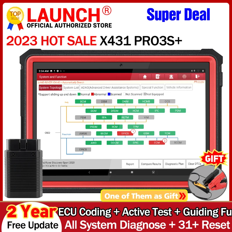 เปิดตัว X431 Pro3s Plus 10.1 "Full ระบบการวินิจฉัยยานยนต์เครื่องมือ ECU ...