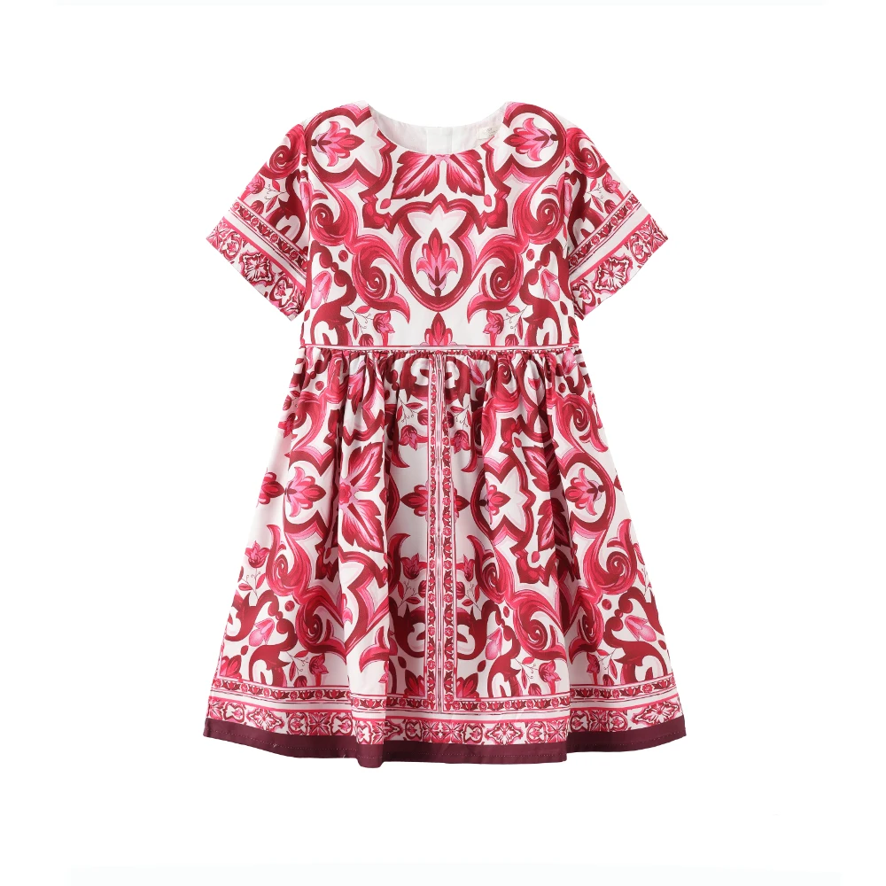 Dress-for-Girls-sleeveless-Children-Floral-Elegant-Princess-Kids ...