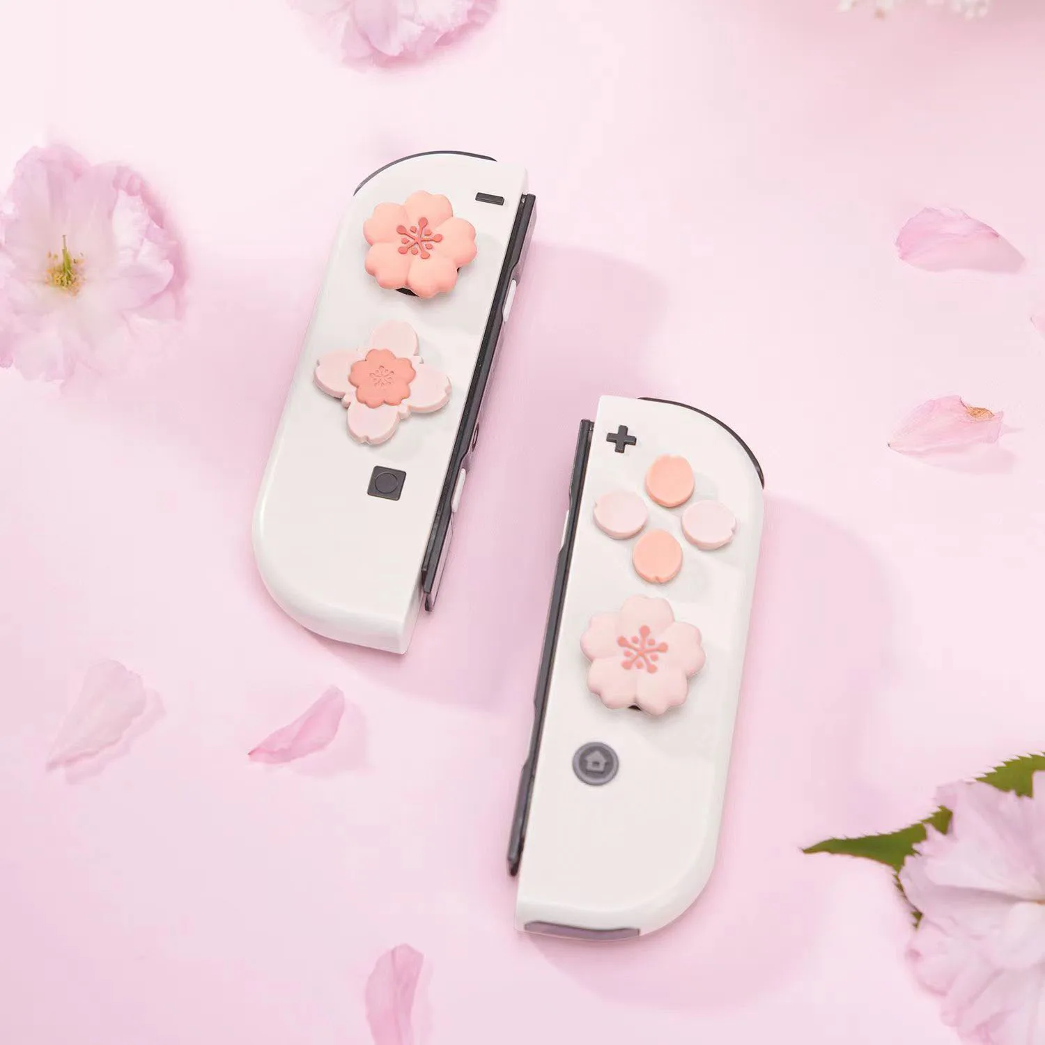 Pink-Sakura-Silicone-Soft-D-pad-Cross-Button-ABXY-Key-Sticker-Skin-Case ...