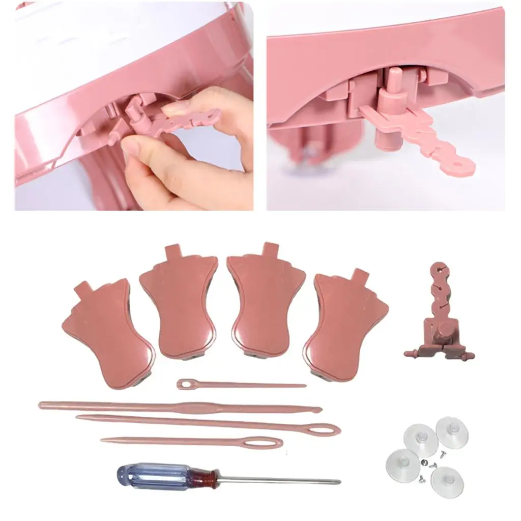 Rotating Knit Loom Wire Rack Crochet Hook Circular Knitting Loom Foot ...