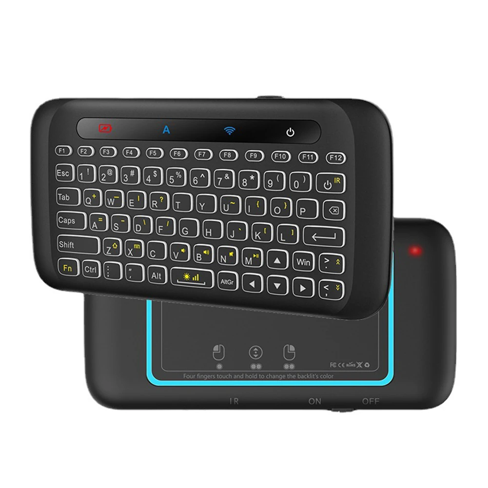 H20 Mini 2.4ghz Wireless Keyboard Backlight Touchpad Air Mouse Ir ...