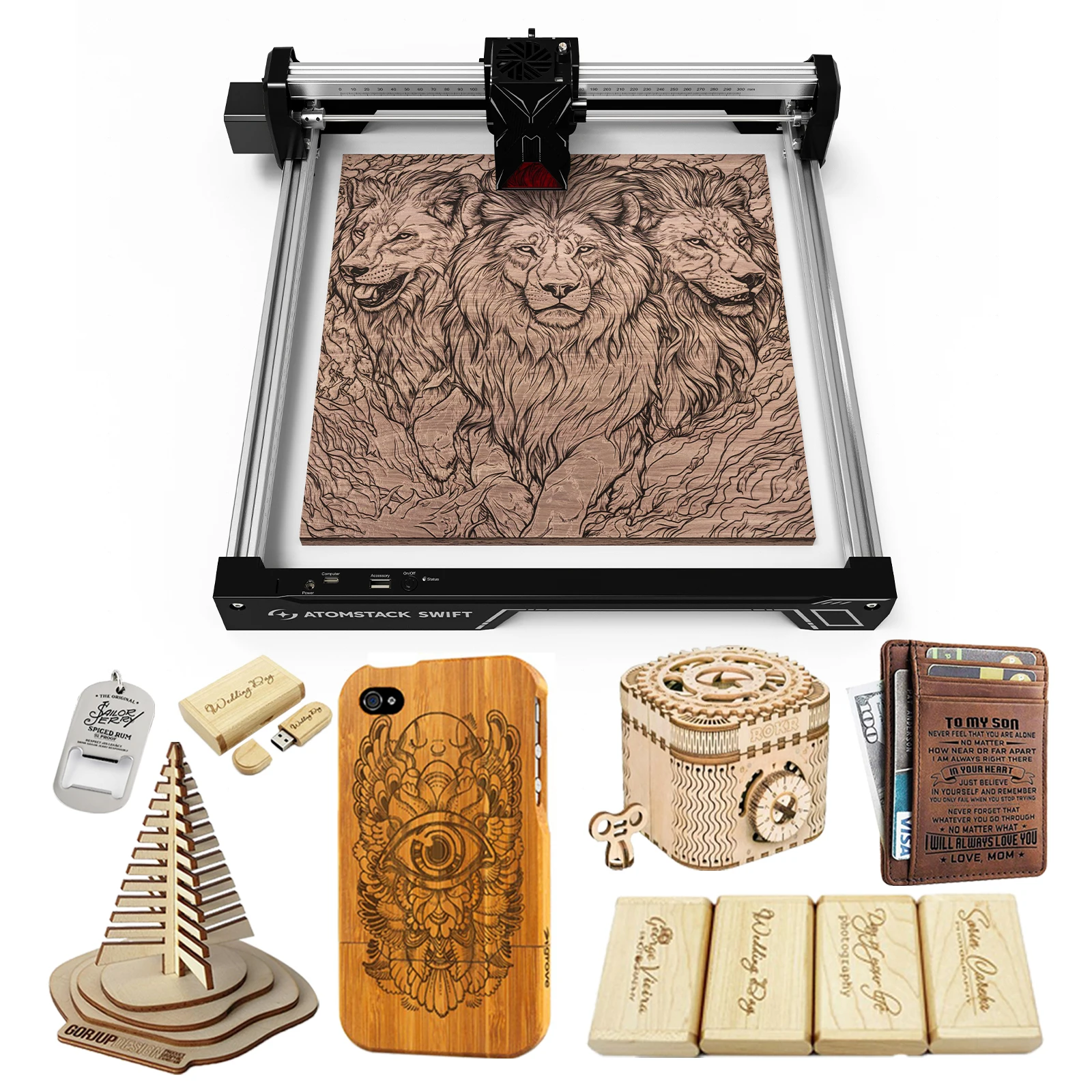 ATOMS TACK 12W Laser Engraving Material Cutting Handmade DIY Perfect ...