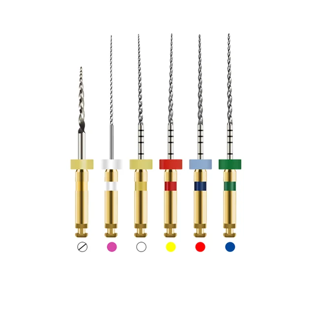 Dental File Root Canal Taper Endodontic File Gold Heat Activated Rotary ...
