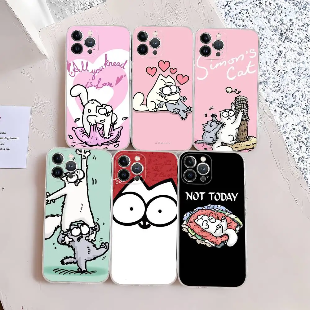 Popular Cute S-Simons Cat For IPhone 11 12 13 14 15 16 17 Pro Max Plus ...