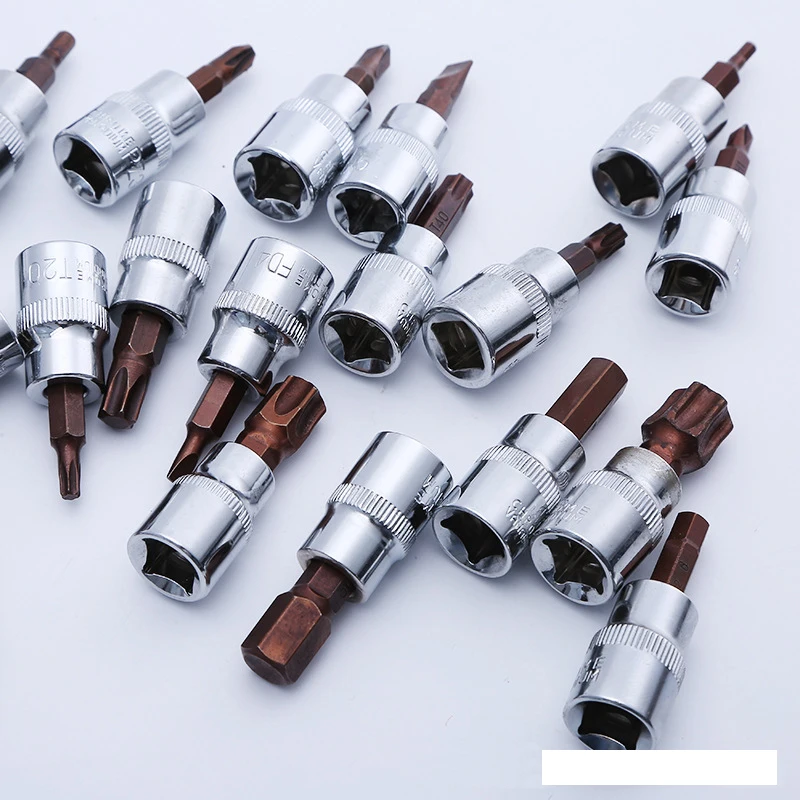 1 set 3/8 Inch Drive Bit Socket Set Phillips Slotted Pozi Hex Torx ...