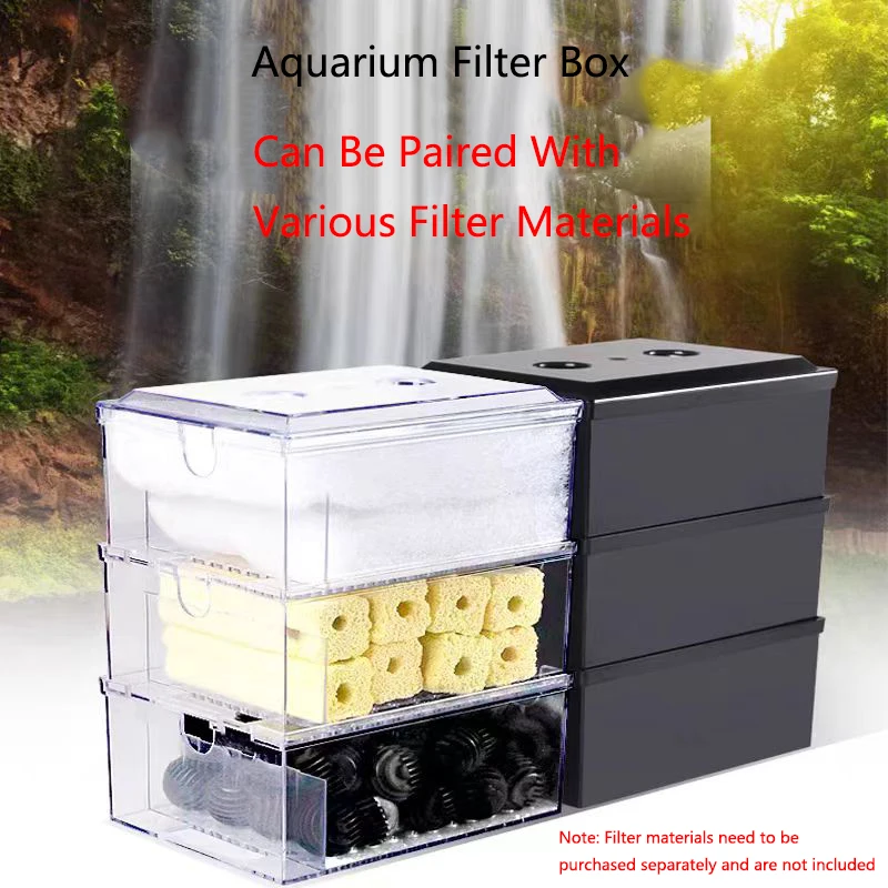 Aquarium-External-Filter-Box-for-Pump-Water-Box-for-Upper-Filtration ...