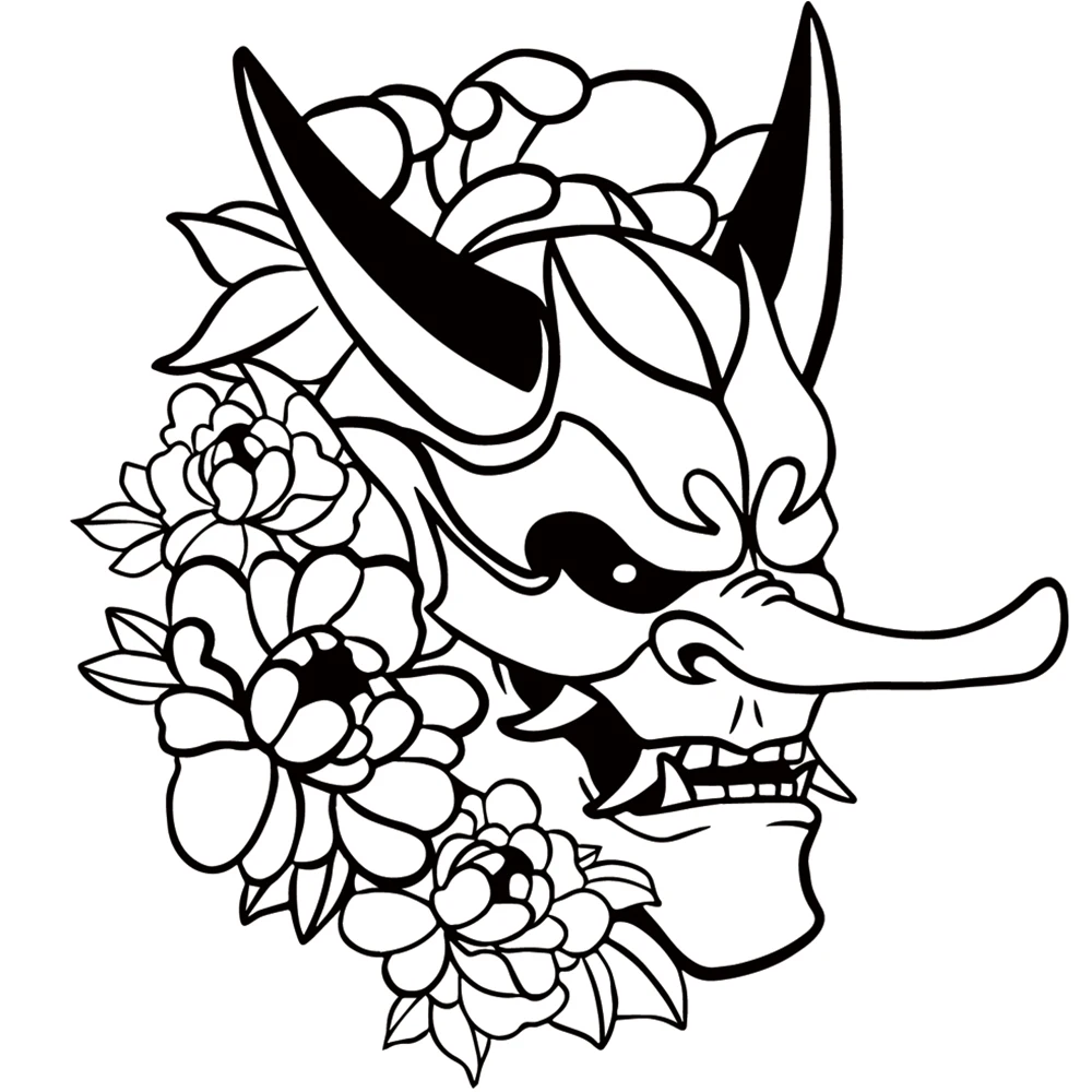 Hannya Mask Stencil
